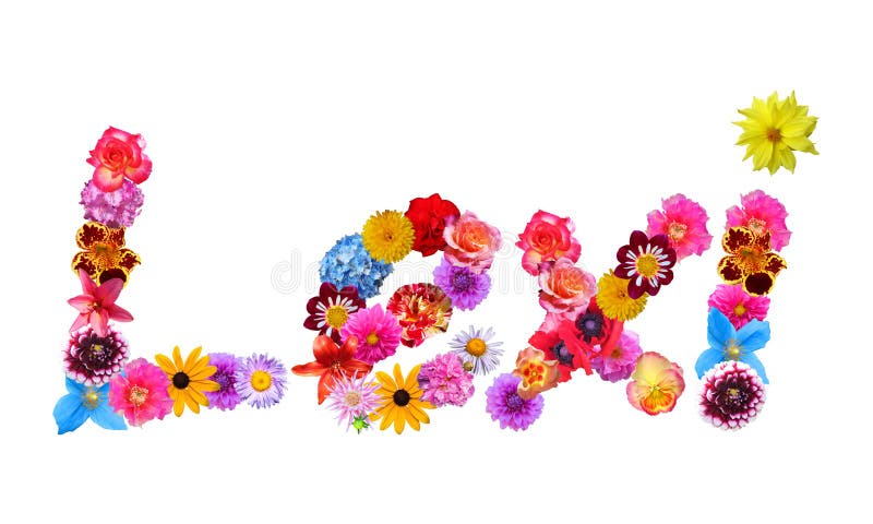 Flowers Name Lexi stock illustration. Illustration of card - 85442540