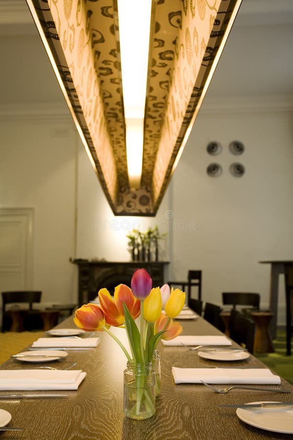 Flowers at a restaurant stock photo. Image of restaurant - 78761722