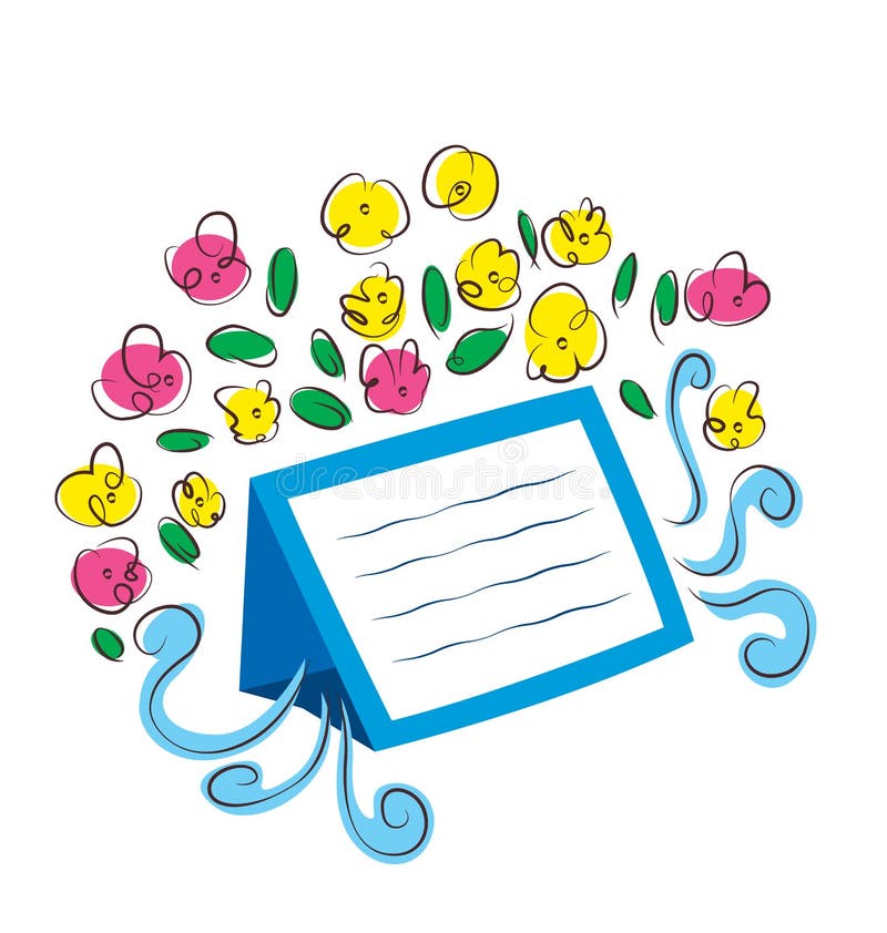 Flowers Note stock vector. Illustration of decorative - 22871182