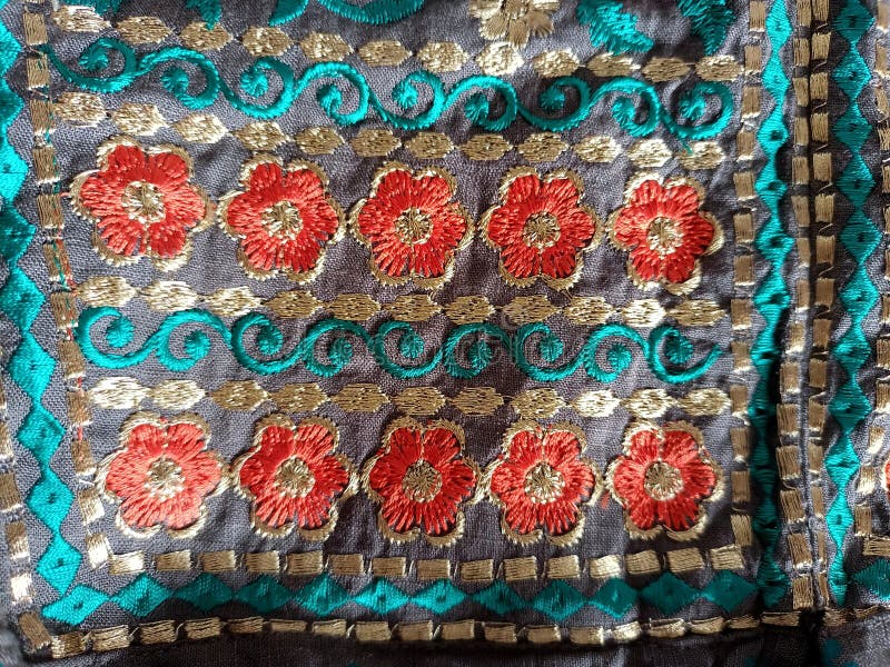 Flowers Pattern Design for Traditional Clothes Embroidery Stock Image ...