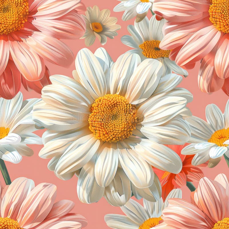 Flowers Pattern Seamless Background, Floral Repeating Illustration ...