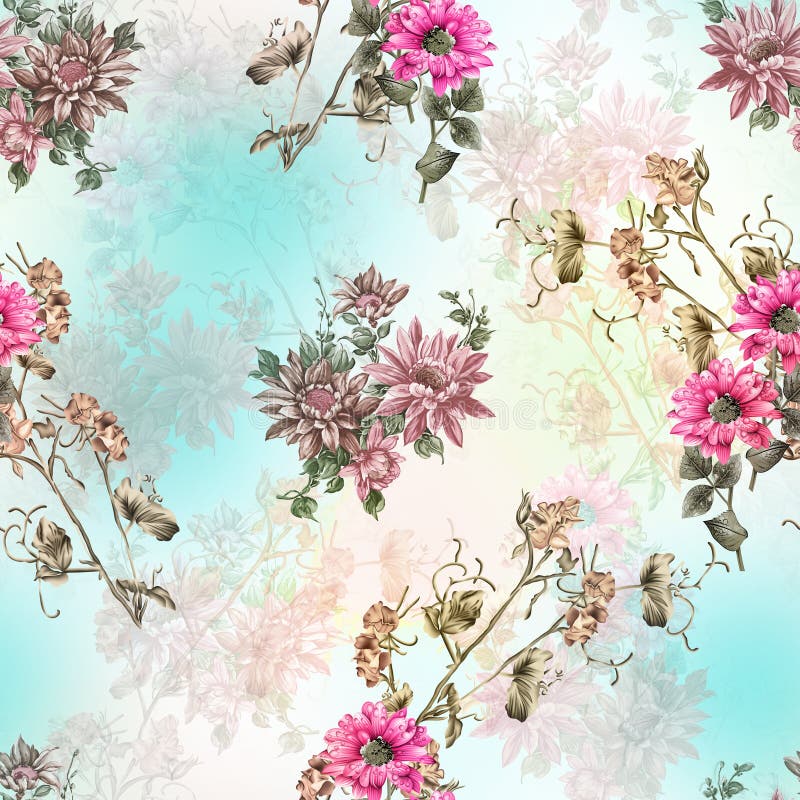 Flowers Pattern.for Textile, Wallpaper, Pattern Fills, Covers, Surface ...