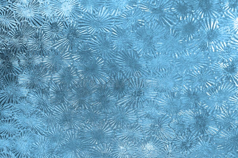 Flowers Pattern Textured on Background Corrugated Glass. Backdrop of ...