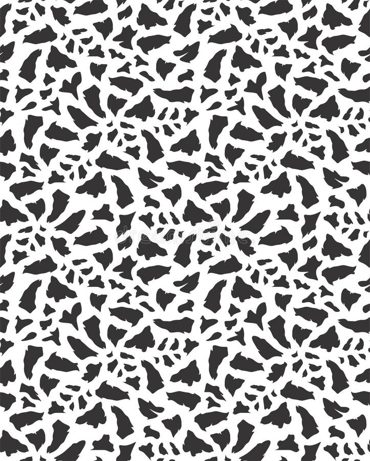 Flowers Petals Texture Vector Illustration. Black N White Pattern ...