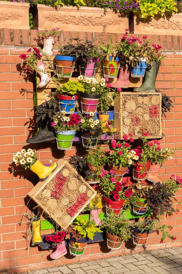 Flowers in Pots in Mainau in Germany Stock Photo - Image of environment ...