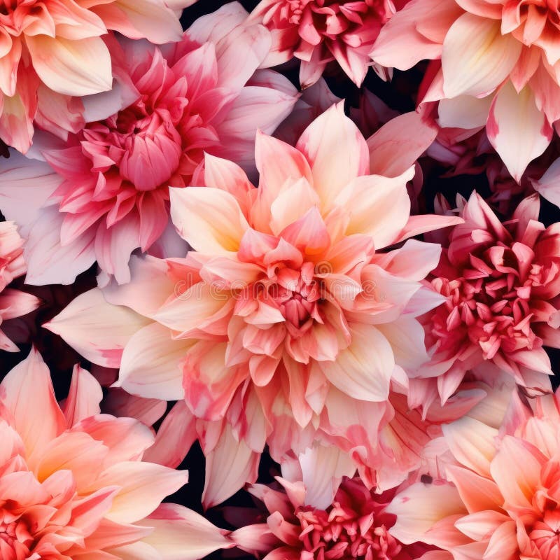 Flowers, seamless texture stock illustration. Illustration of blossom ...