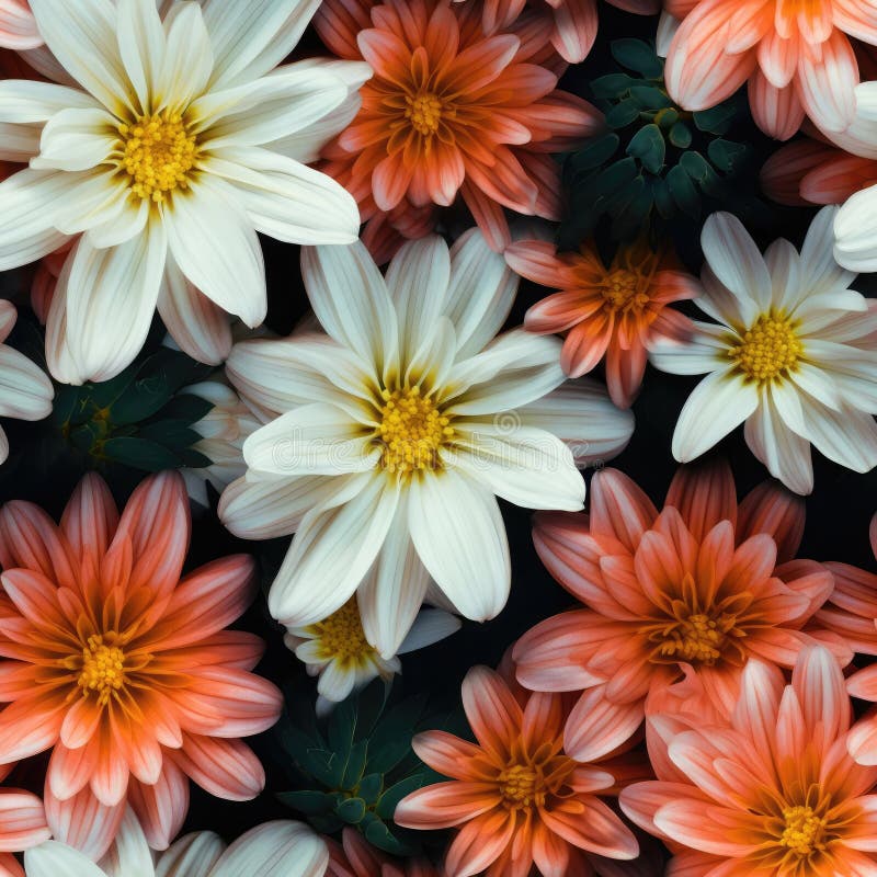 Flowers, seamless texture stock illustration. Illustration of nature ...