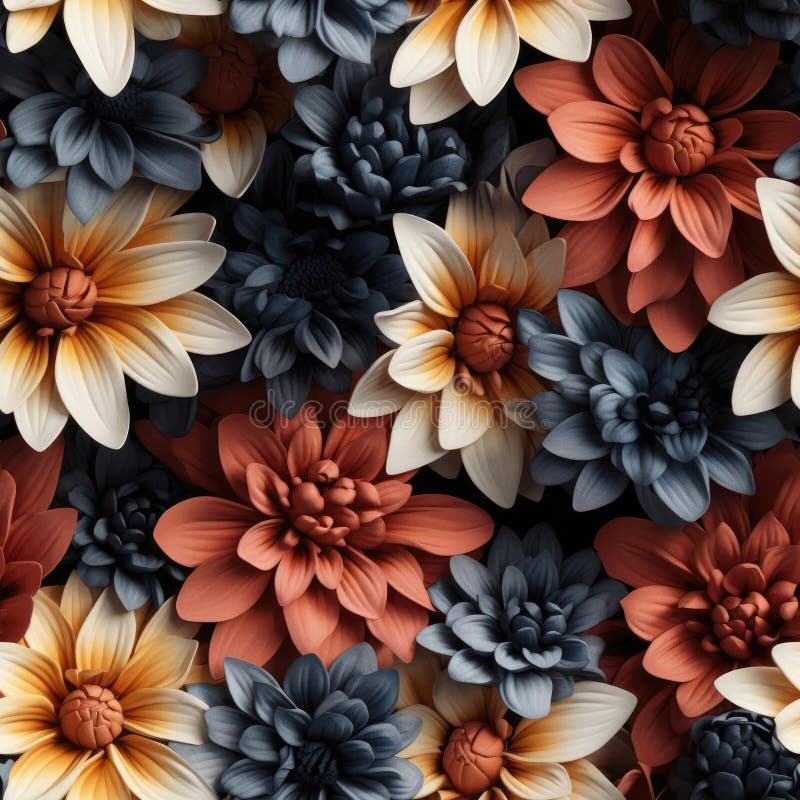 Flowers, seamless texture stock illustration. Illustration of texture ...