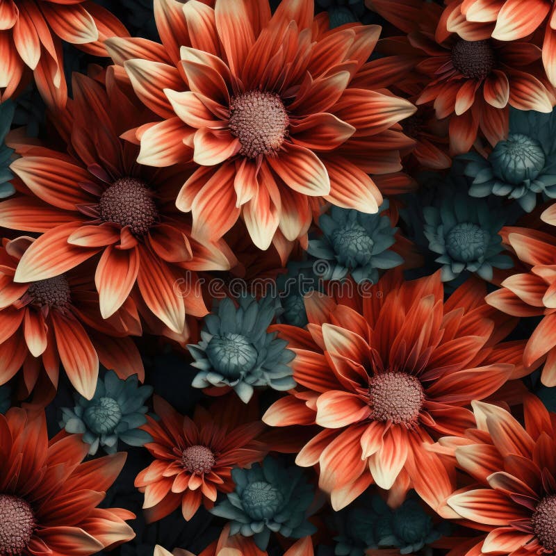 Flowers, seamless texture stock illustration. Illustration of park ...