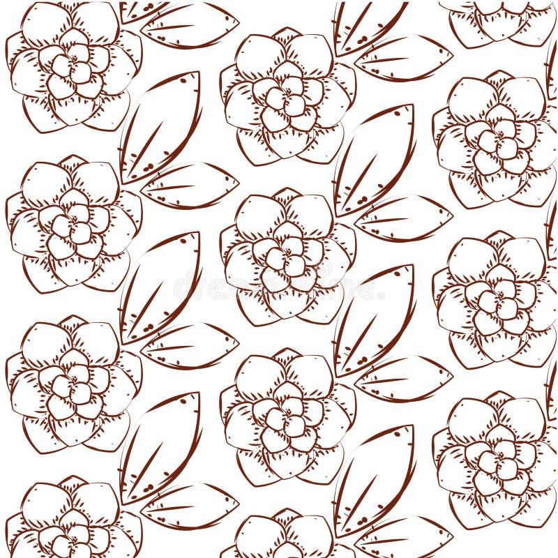 Flowers Sketch Pattern Background Wallpaper Vector Stock Vector ...