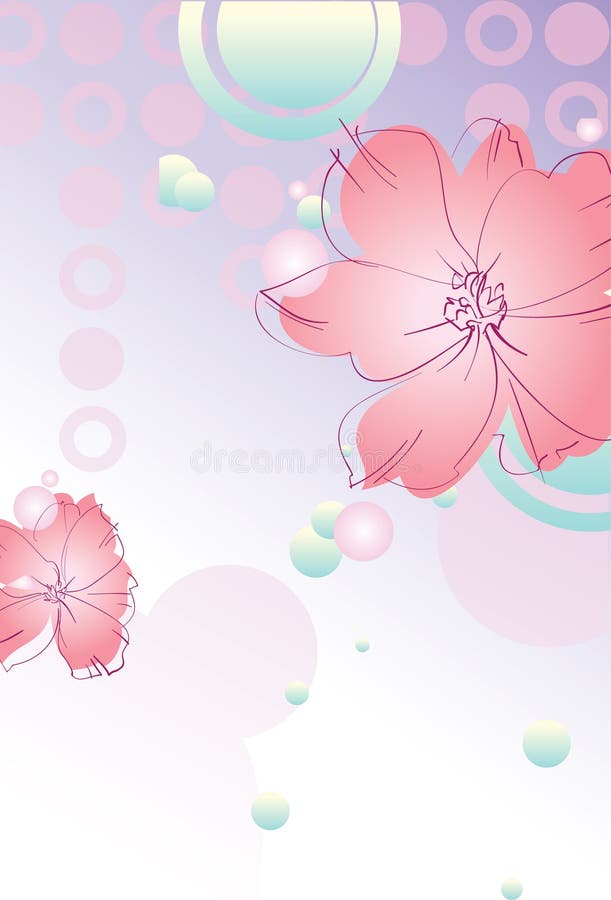 Flowers and splash stock vector. Illustration of vector - 10404553