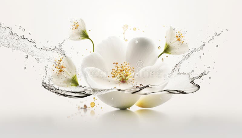 Flowers Splash Beautiful Postcard or Place for a Subject. Stock Photo ...