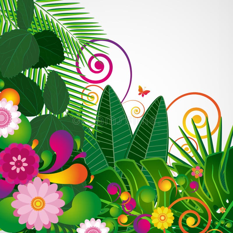 Flowers Spring Design Background, Floral Pattern, Vector Stock Vector ...