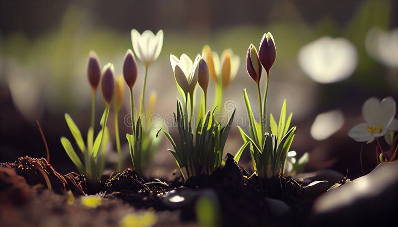 Sprouting Flowers Stock Illustrations – 378 Sprouting Flowers Stock ...