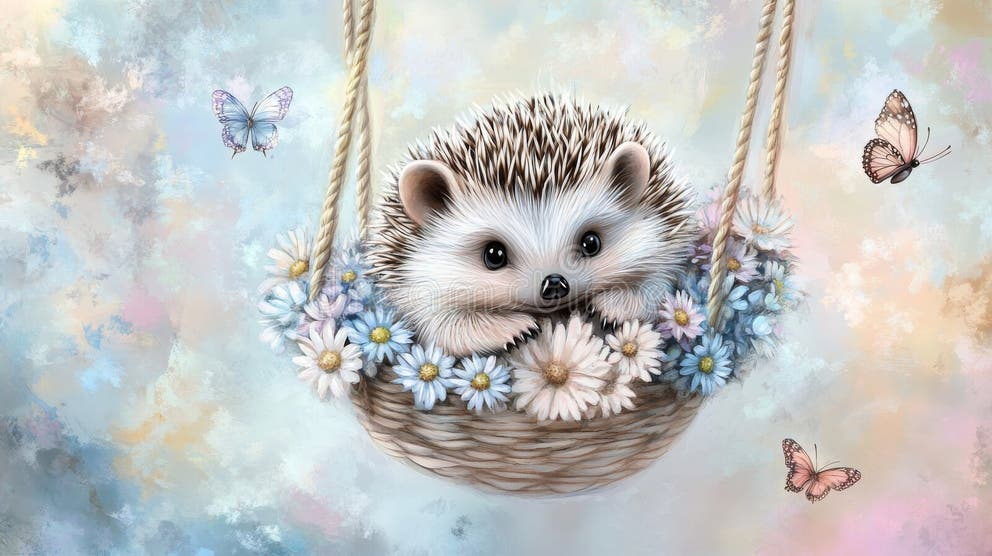 Flowers Surround a Hedge on a Swing Stock Image - Image of pattern ...