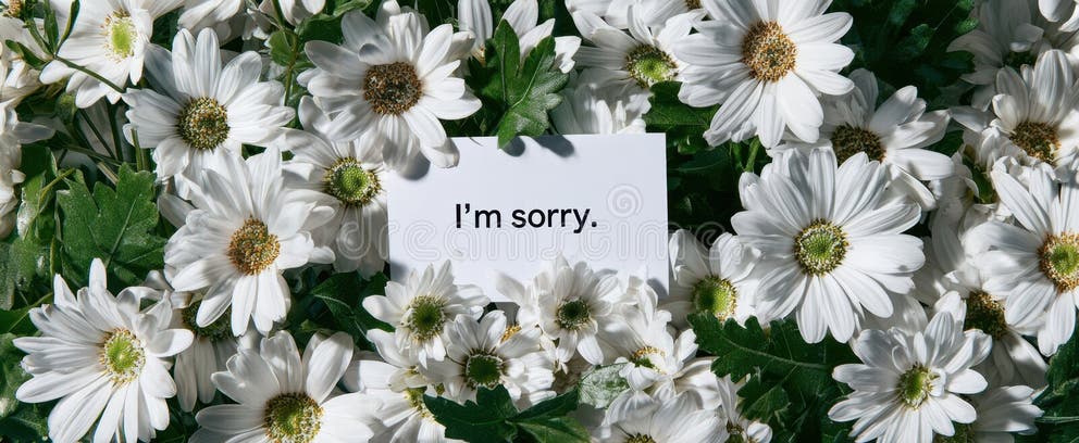 The Flowers Surrounded by an Apology Message for Heartfelt Expression ...