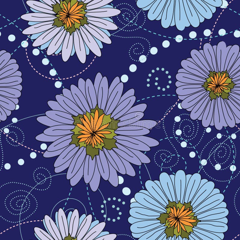 Flowers & Swirls 2 stock vector. Illustration of color - 241996114