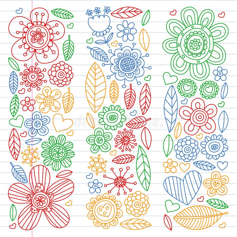 Flowers Vector Pattern. Background for Wedding Design, Coloring Page ...