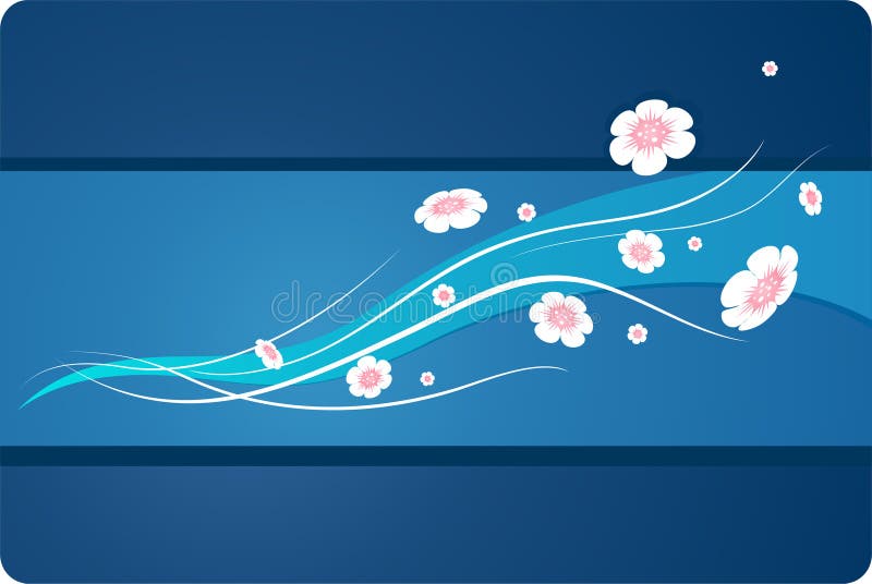 Flowers on the wind stock vector. Illustration of flying - 1495831