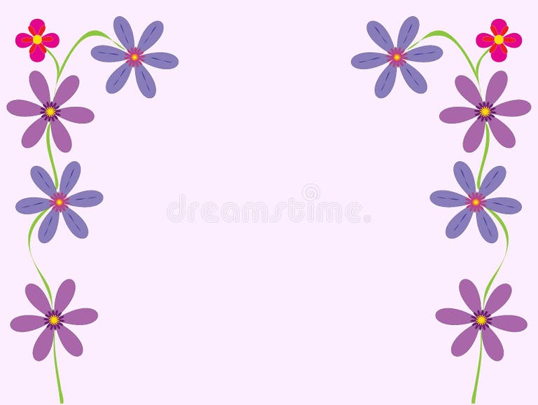 Flowery Greeting Card Illustration- Vector Stock Vector - Illustration ...