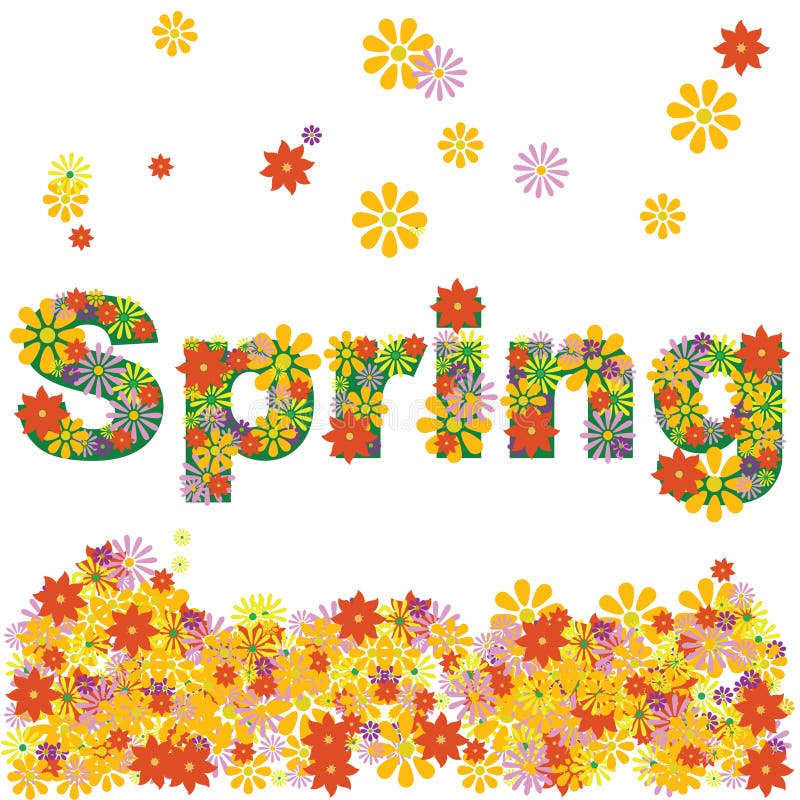 Spring Break Season Word. 3D Rendering Illustration Stock Illustration ...