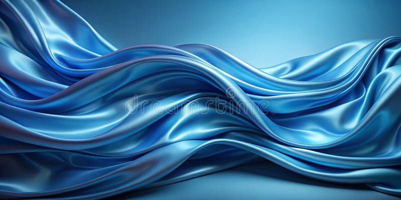 Flowing Abstract Blue Silk Background Concept of Soft and Relaxing ...