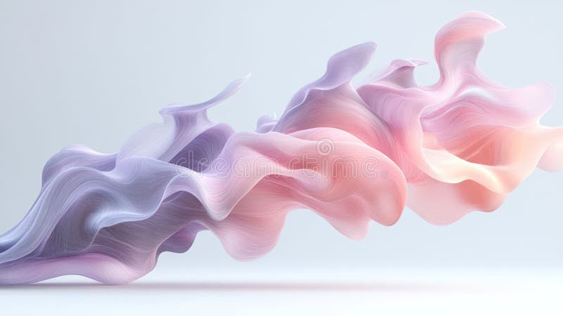 A Flowing Abstract Design with Soft Pastel Colors, Creating a Sense of ...