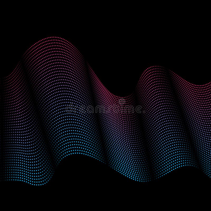 Flowing Abstract Dots Background Stock Vector - Illustration of trendy ...