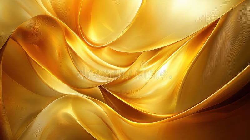 Flowing Abstract Golden Waves Create a Luxurious Visual Texture Stock ...