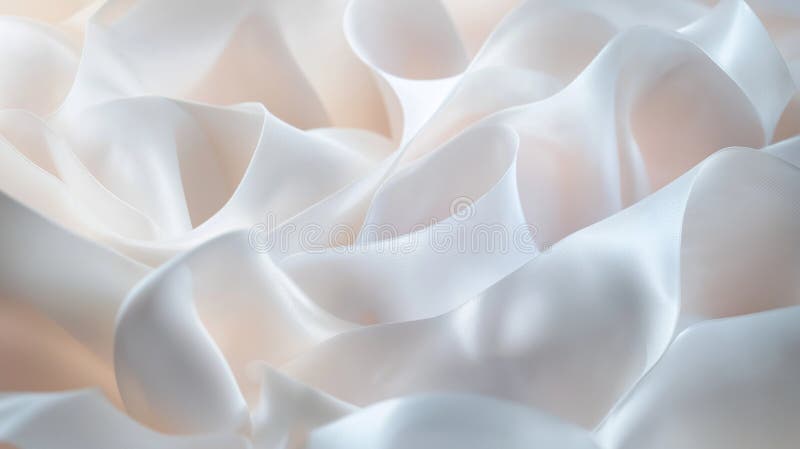 Flowing Abstract Pattern of Intertwined White Ribbons with Soft Shadows ...