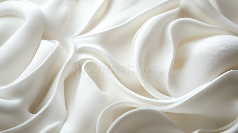 Flowing Abstract Pattern of Intertwined White Ribbons with Soft Shadows ...
