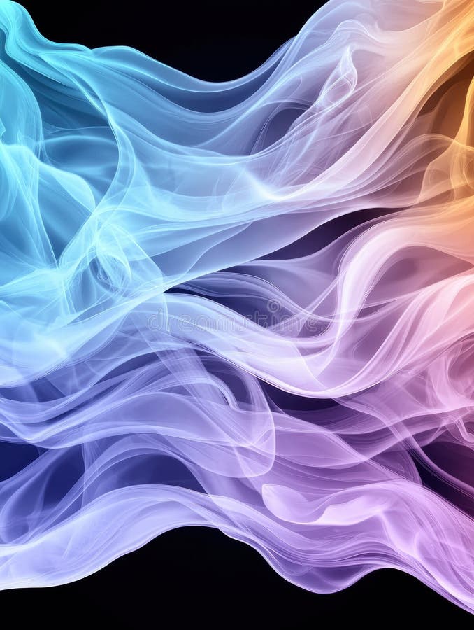 Flowing Abstract Waves of Light and Color Stock Illustration ...