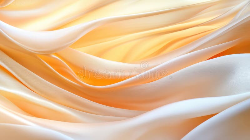 Flowing Abstract Waves in Soft Golden Light, AI Generative Stock Photo ...