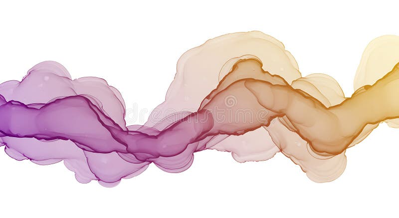 Flowing Abstract Waves Of Translucent Colors Create A Dynamic Visual Stock Illustration