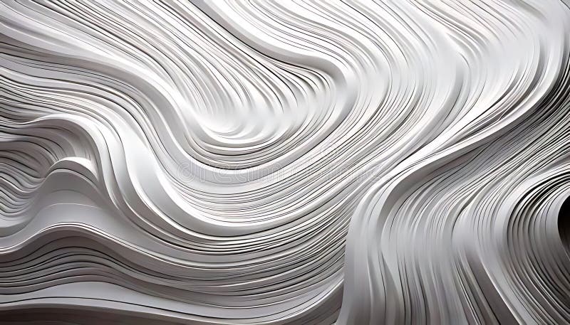 A Flowing, Abstract White Texture with Layered, Wave-like and Curving ...