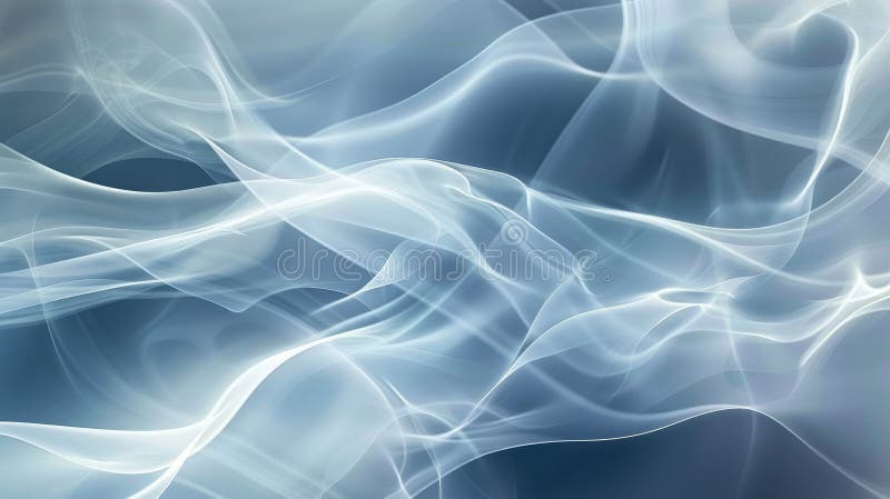 Flowing Abstract White Wave Background with Dynamic Curves, Ai ...