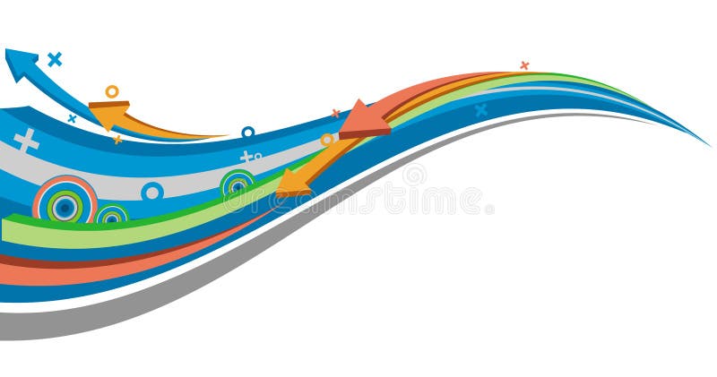 Flowing arrow stock vector. Illustration of flowing, vector - 9253553