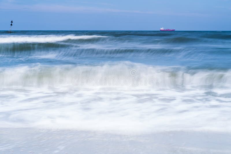 Flowing Beach Water Moving Over Rocks Stock Image - Image of healthy ...