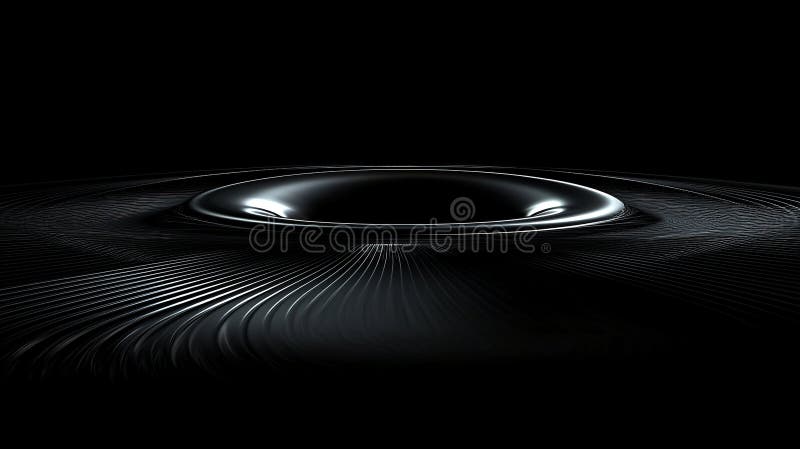 Flowing Black and Red Lines Form a Vortex or Stylized Eye, Evoking ...