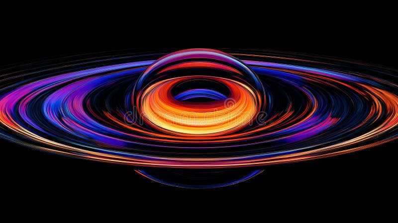 Flowing Black and Red Lines Form a Vortex or Stylized Eye, Evoking ...