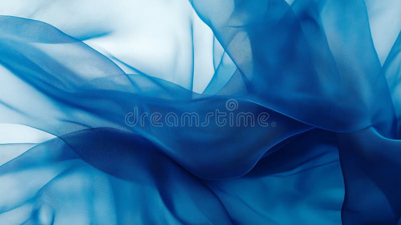 Flowing Blue Abstract Fabric Background Stock Illustration ...