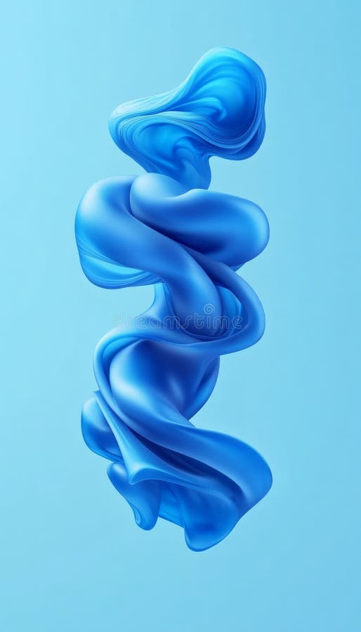 Flowing Blue Abstract Shapes with Subtle Gradients, Bright Lighting on ...