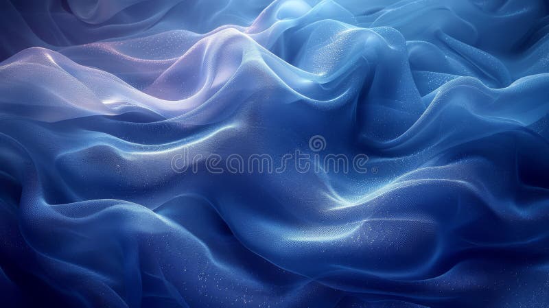 Flowing Blue Fabric Creating Smooth Background with Ethereal Textures ...