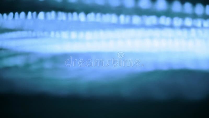 Flowing Blue Lights Create a Mesmerizing Visual Display in a Dimly Lit ...