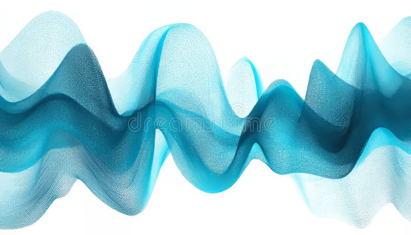 Flowing Blue Ribbon Effect on White a Vector Illustration of Abstract ...