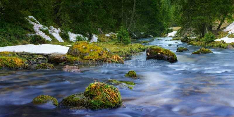 Flowing Blue Water of River Stock Photo - Image of nature, recreation ...