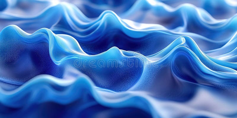 Flowing Blue Waves Create a Mesmerizing Texture Resembling Water in ...