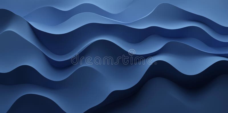The Flowing Blue Waves Form a Captivating Pattern that Mimics the Look ...