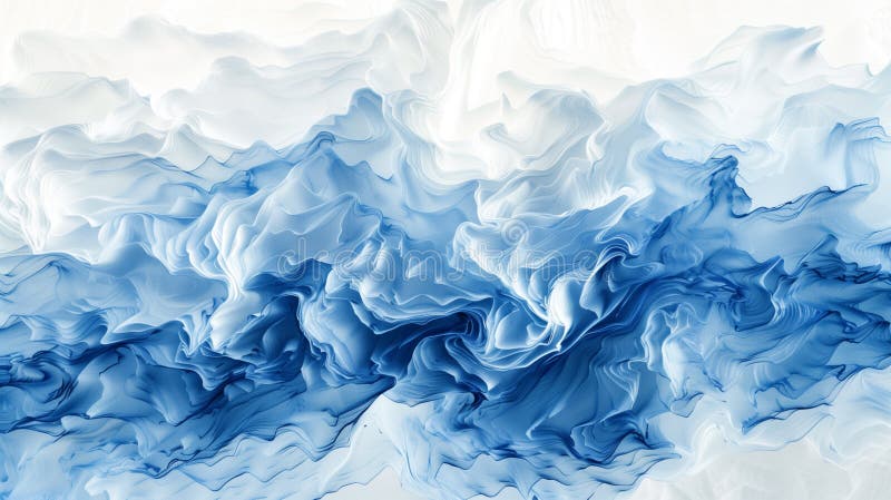 Flowing Blue and White Abstract Textures, a Serene and Fluid ...