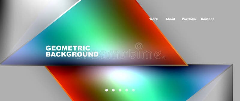 Flowing Bright Neon Gradients Geometric Abstract Background with ...